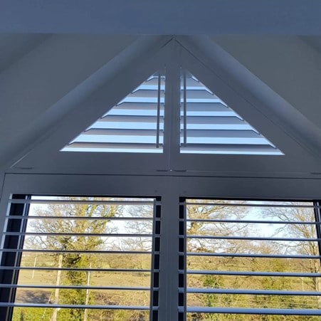 Shaped Window Shutters | Triangle Window Shutters | Leicester, Coventry ...